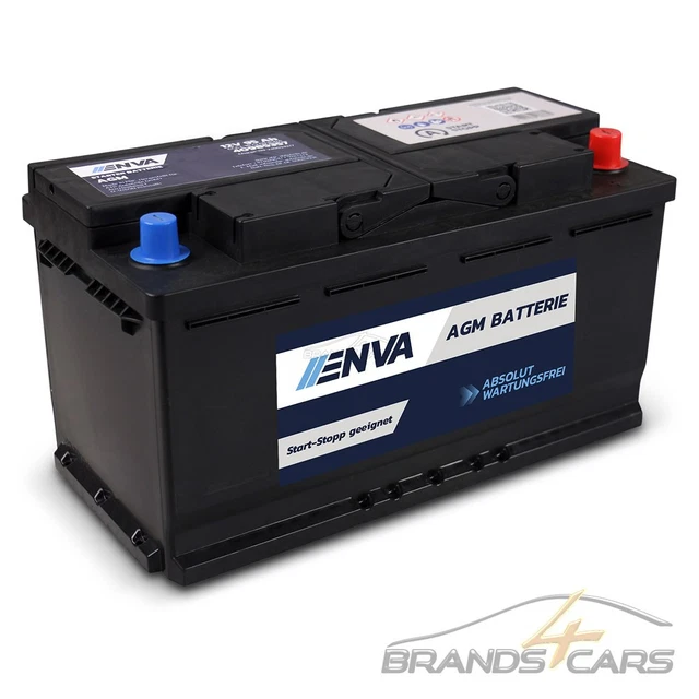 ENVA AGM AUTOBATTERIE STARTERBATTERIE 95Ah 850A 12V Start-Stop wie 92Ah 100Ah EUR 144,09 ...