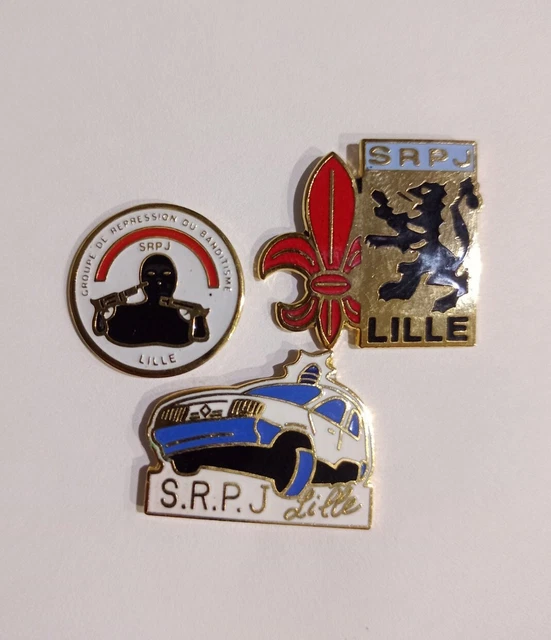 3 PIN'S SRPJ, Police Banditisme, Lille 59 EUR 9,50 - PicClick IT