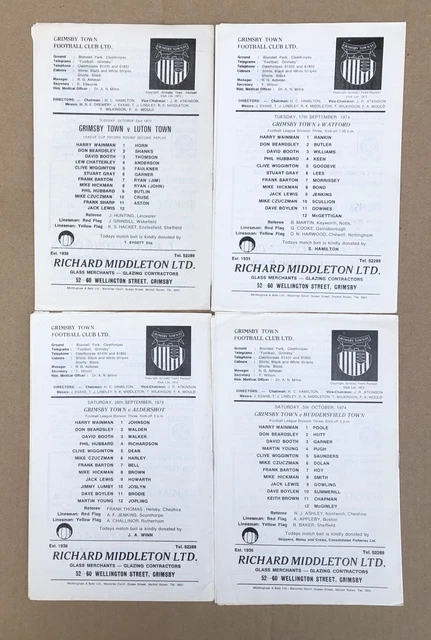 COLLECTION OF GRIMSBY Town Football Programmes £7.05 - PicClick UK