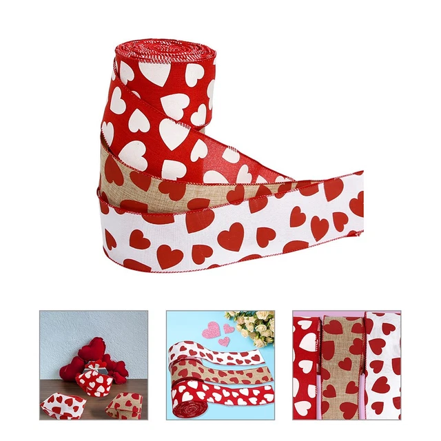 3 ROLLS LOVE Ribbon Valentines Ribbons for Crafts Valentine's Day $21. ...