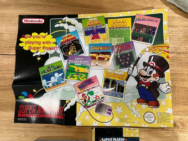 SUPER MARIO ALL-STARS Super Nintendo SNES PAL CART + POSTER MINT ...