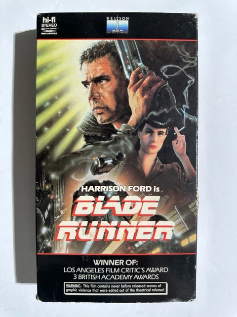 BLADE RUNNER , 1987 VHS, Original Theatrical Release with VO, TESTED ...