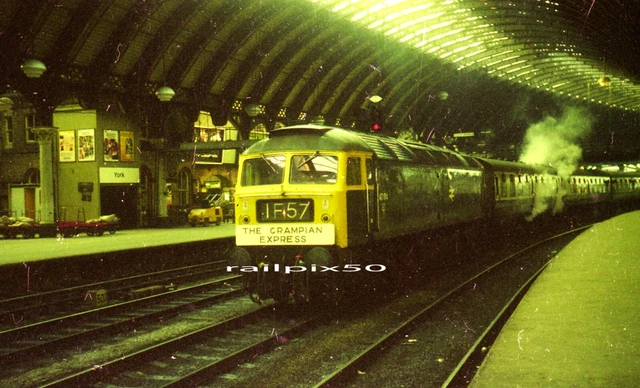 ORIGINAL RAILWAY TRAIN NEGATIVE. Class 47 loco 47114. York station ...