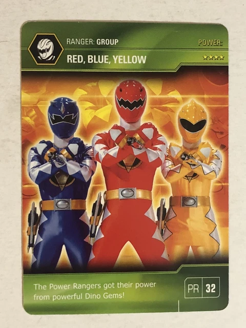 MIGHTY MORPHIN POWER Rangers Dino Thunder Trading Card #PR-32 Red Blue ...