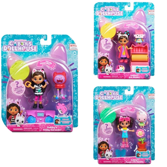 GABBY'S DOLLHOUSE KITTY Karaoke DJ Art Studio Garden Cat Figure ...