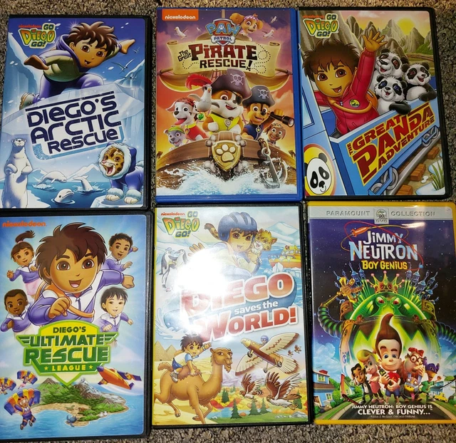 GO DIEGO GO Paw Patrol Jimmy Neutron 6 DVDS Children's Nickelodeon ...
