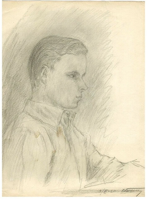 MAN'S PORTRAIT PENCIL drawing by Russian artist $22.99 - PicClick CA