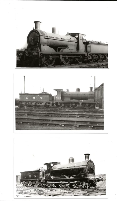 6 DIFFERENT PHOTOGRAPHS of Caledonian Railway 0-6-0's with LMS Numbers ...