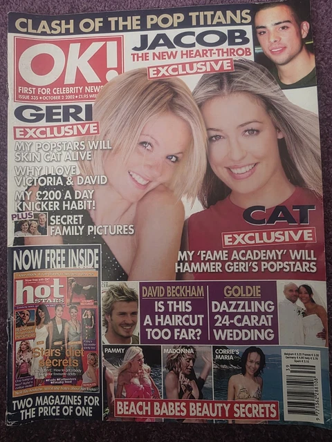 OK MAGAZINE ISSUE 335 Oct 02 Geri Halliwell Cat Deeley Madonna Denise ...