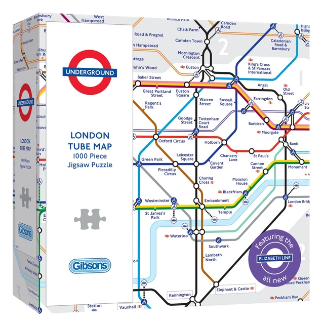 LONDON UNDERGROUND TUBE Map 1000 Piece Jigsaw Puzzle TFL Made in the UK ...