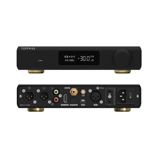 TOPPING D90 III Sabre Fully Balanced HIFI DAC Dual ESS9039SPRO Support ...