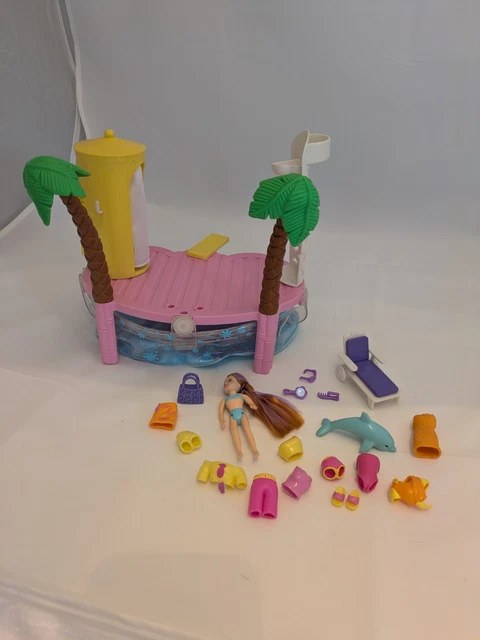 MATTEL POLLY POCKET Splashin' Fashion Pool Party With Polly From 2002 £ ...