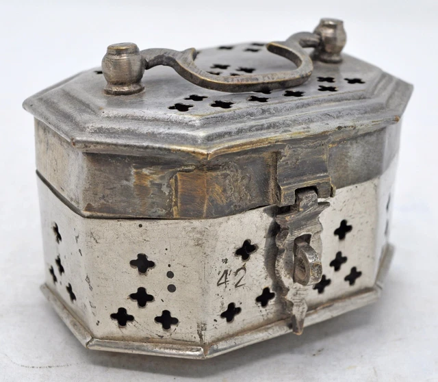 ANTIQUE BRASS SMALL Betel Nuts Supari Box Original Old Hand Crafted ...
