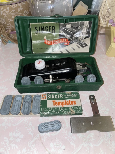 SINGER SEWING MACHINE Button Hole Attachment VINTAGE Hand Held with ...