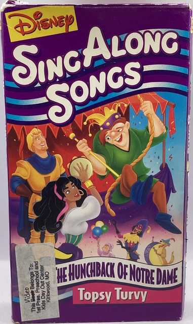 DISNEY SING ALONG Songs Topsy Turvy Hunchback of Notre Dame VHS 1996 $5 ...