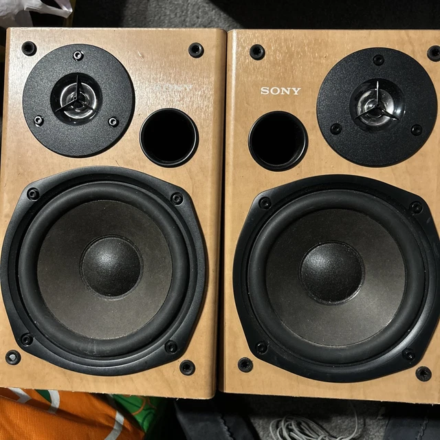 2 X SONY SS-CP555S SPEAKER SYSTEM 6Ohms PAIR WIRED SPEAKERS Tested ...