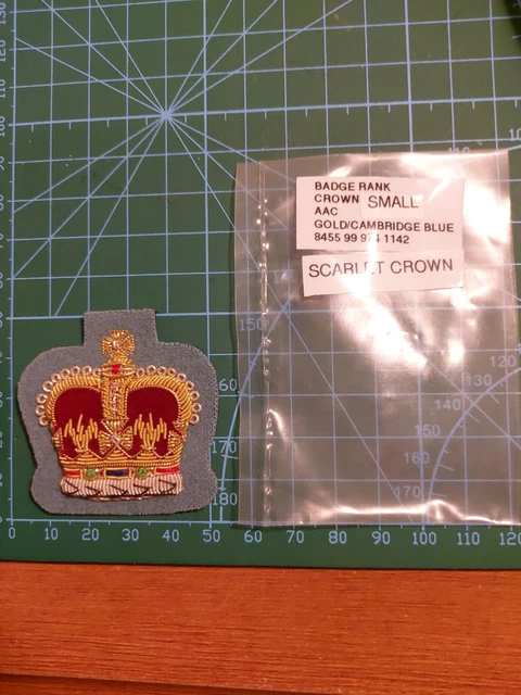 BRITISH ARMY MILITARY Rank Badge Cloth, Small Crown £5.00 - PicClick UK