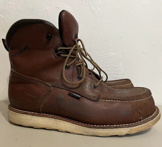 RED WING STEEL Toe Waterproof Work Boots Style 2415 Mens Sz 10 D Brown ...
