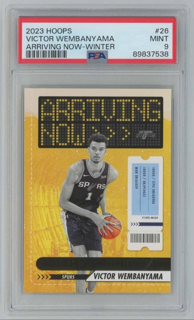 2023-24 NBA HOOPS Winter Arriving Now Victor Wembanyama PSA 9 Spurs #26 ...