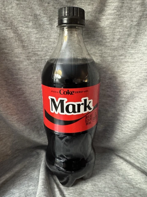SHARE A COKE with Mark 2025 Personalized Gift Coca~Cola Bottle 20oz ...