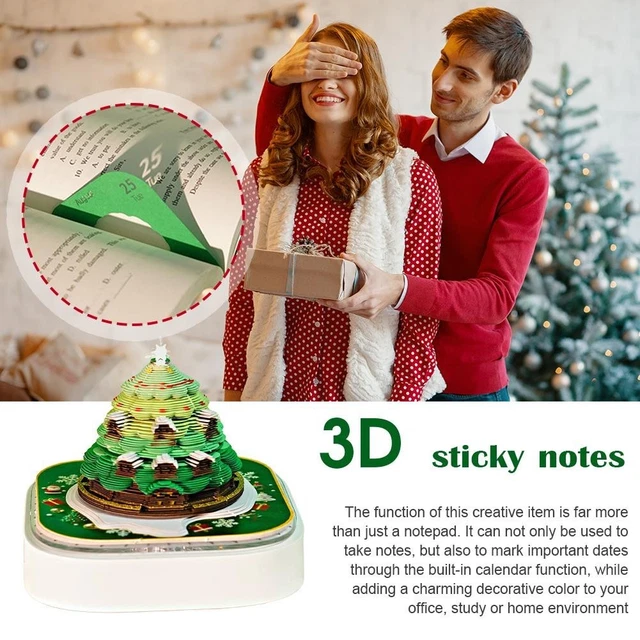TIMEPIECE CALENDAR 3D 2026 - Tear Off 2026 3D Christmas Tree Calendar ...