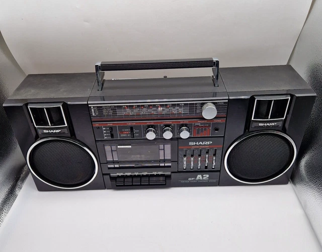 RETRO 1980S SHARP GF-A2 Boombox Ghetto Blaster - Partially Working EUR 48,22 - PicClick FR