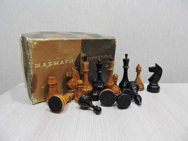 RARE OLD VINTAGE Wooden Chess Set Soviet USSR £111.18 - PicClick UK