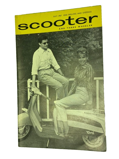 SCOOTER AND THREE wheeler july 1967 magazine Yamaha mate & sidecars vol ...
