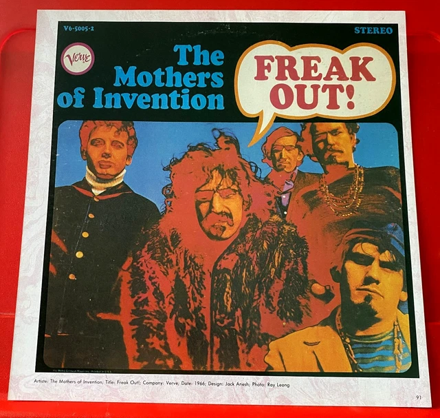 FRANK ZAPPA/MOTHERS OF Invention Freak Out Album Cover Art PICTURE ...