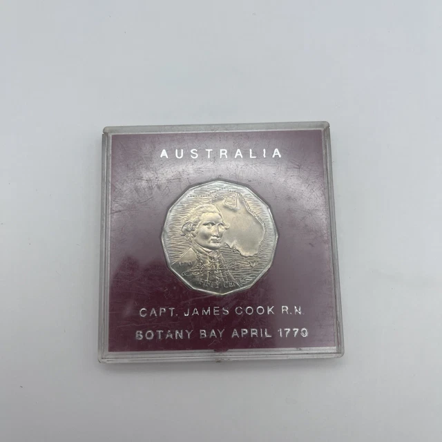 AUSTRALIA CAPT JAMES Cook RN Botany Bay April 1770 Set 50 Cent Coin ...