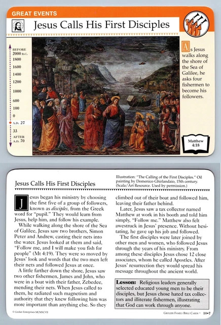 JESUS CALLS HIS First Disciples #10.7 Events Family Bible 1994-2001 ...