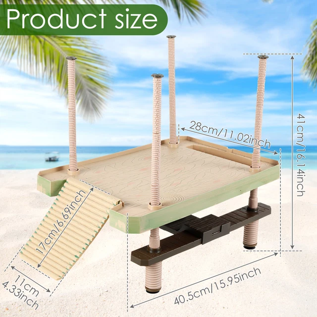 LARGE TURTLE FLOATING Platform 16inch Turtle Resting Basking Platform ...