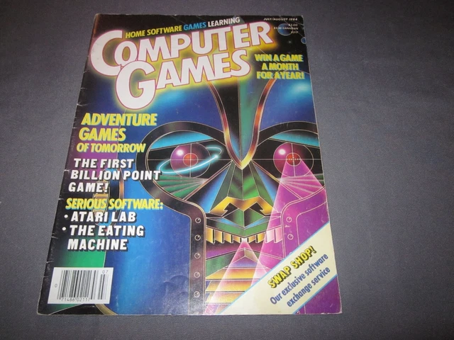 VINTAGE COMPUTER GAMES MAGAZINE July 1984 ATARI LAB Billion POINT ...