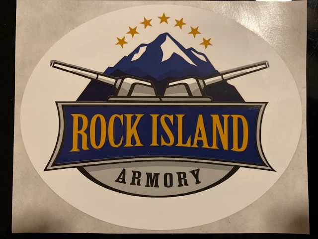 ROCK ISLAND ARMORY Logo Sticker Decal 5” X 3.5”Armscor Ammo Co. NEW ...