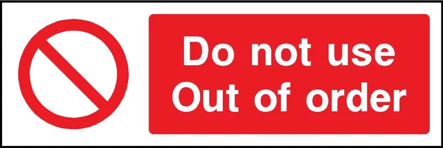 DO NOT USE out of order sign £3.60 - PicClick UK