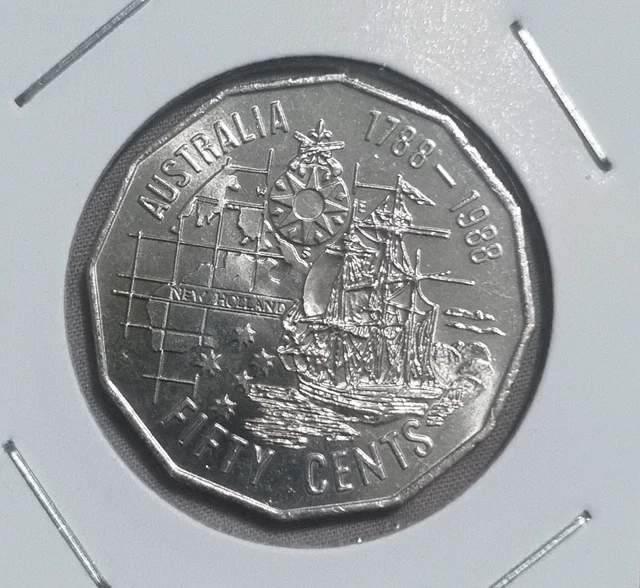 1988 50 CENT Bicentennial Coin in 2x2 - Uncirculated $7.25 - PicClick AU