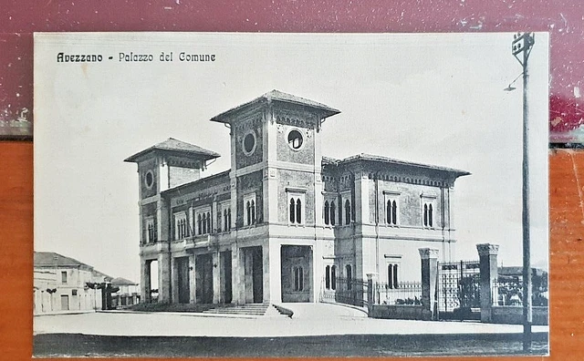CARTOLINA AVEZZANO L'AQUIA palazzo del cmune formato piccolo 1933 EUR ...