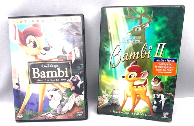 WALT DISNEY'S BAMBI Platinum Edition and Bambi II DVD Custom Bundle of ...