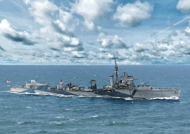 HMS WESTMINSTER WW2 - Limited Edition Art (25) £29.99 - PicClick UK
