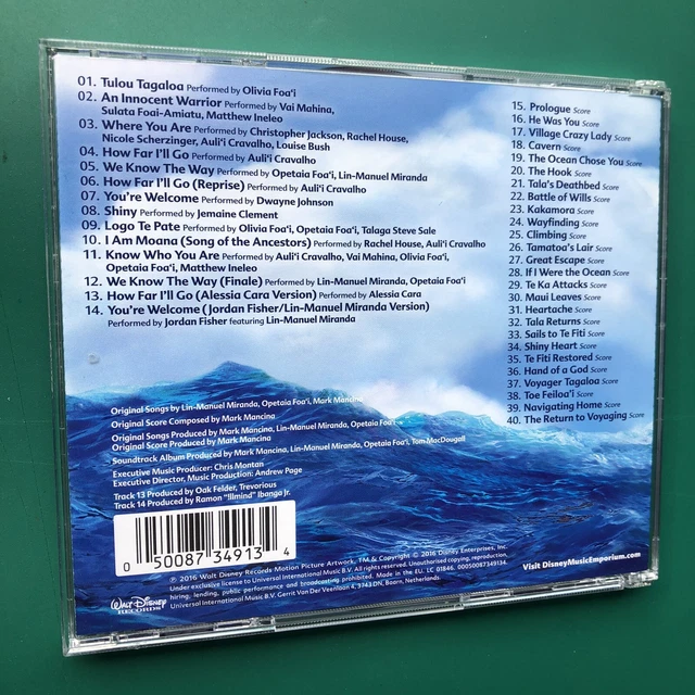 MARK MANCINA MOANA Disney Animated Film Soundtrack Score OST CD Auliʻi ...