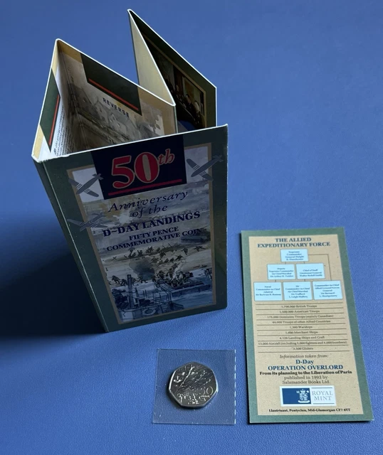 1994 50P COMMEMORATIVE Coin 50th Anniversary Of D-Day Landings. £1.42 ...