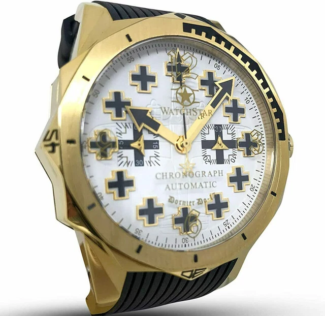 WATCHSTAR MILITARY DNA German Luftwaffe WW2 Automatic Chronograph Watch ...
