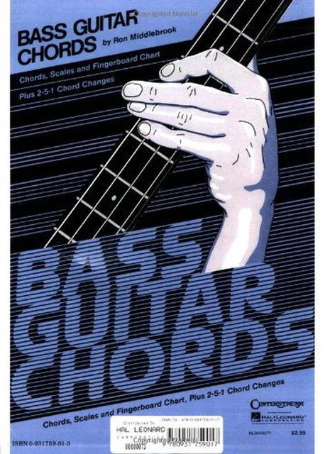 BASS GUITAR CHORD Chart by Ron Middlebrook (English) Paperback Book $22 ...