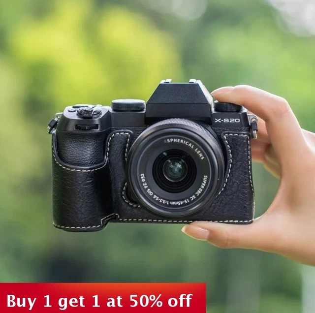 FOR FUJIFILM X-T50 XT50 X-S20 XS20 Camera Bag Leather Dock Case Base Cover shell £26.40 ...