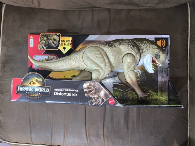 JURASSIC WORLD REBIRTH Distortus Rex Action Figure 22 Inch Rumble N ...