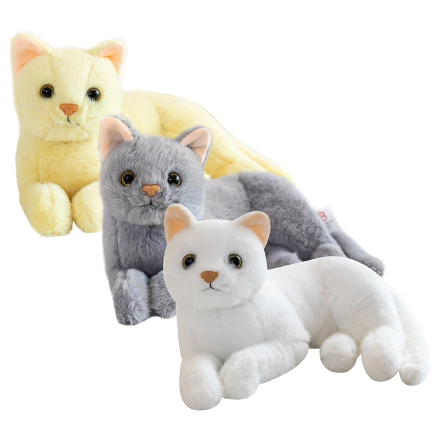 12 INCH CAT Stuffed Animals Realistic Cat Stuffed Animal Plush Cat ...