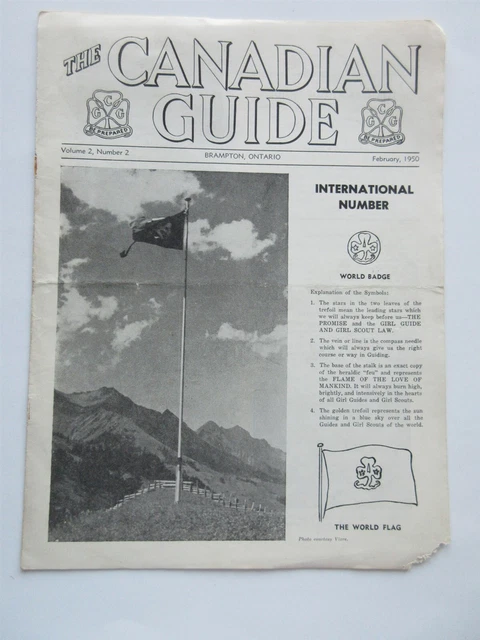 1950 GIRL GUIDES Association - Guide Chart for wearing The Beret girl ...