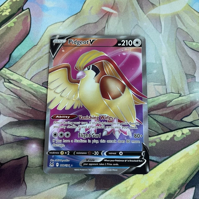 CARTE POKEMON | Pidgeot V 188/196 Full Art Holo Rare Origine Perdue ...