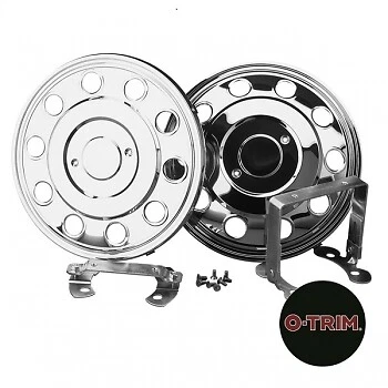 IVECO DAILY 4 tonne + 16" stainless steel twin wheel wheel trims hub ...