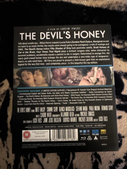 THE DEVILS HONEY Lucio Fulci Blu Ray With Slipcase Region B 88 Films £12.50 - PicClick UK